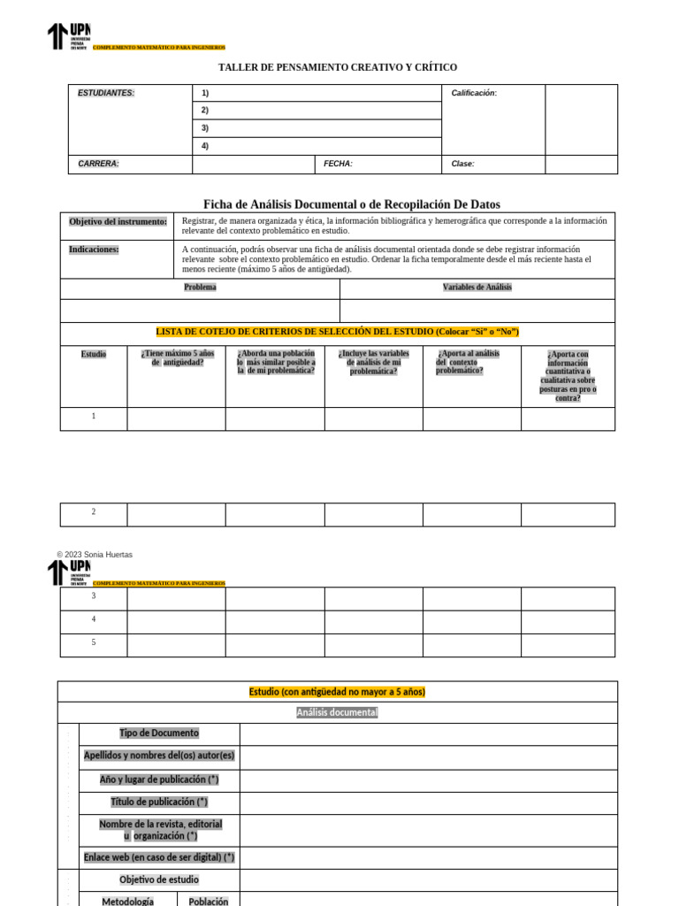 IC - PCC - Ficha de Análisis Documental | PDF