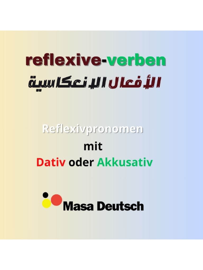 Masa Deutsch-reflexive-Verben | PDF