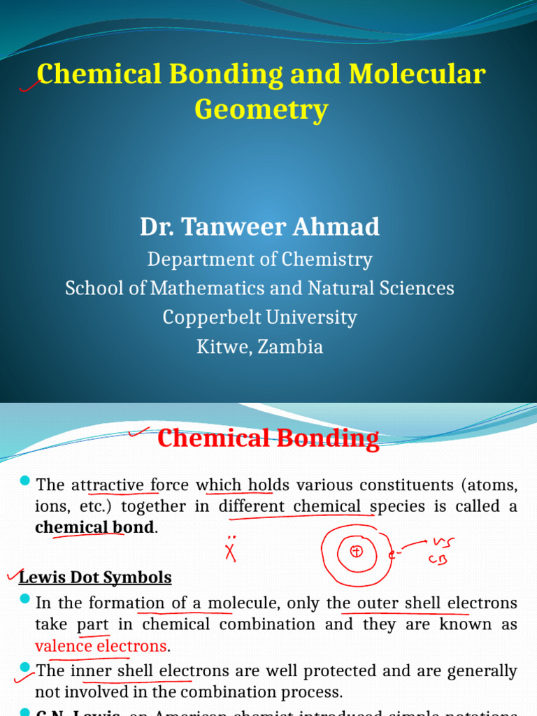 DR Ahmad Chemical Bonding and Molecular Geometry | PDF