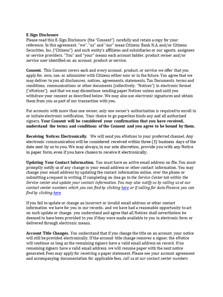 E SignDisclosure | PDF