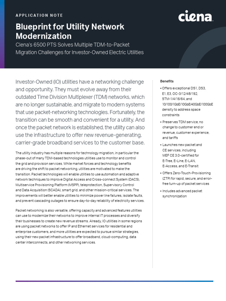 Blueprint For Utility Network Modernization AN | PDF | Computer Network ...