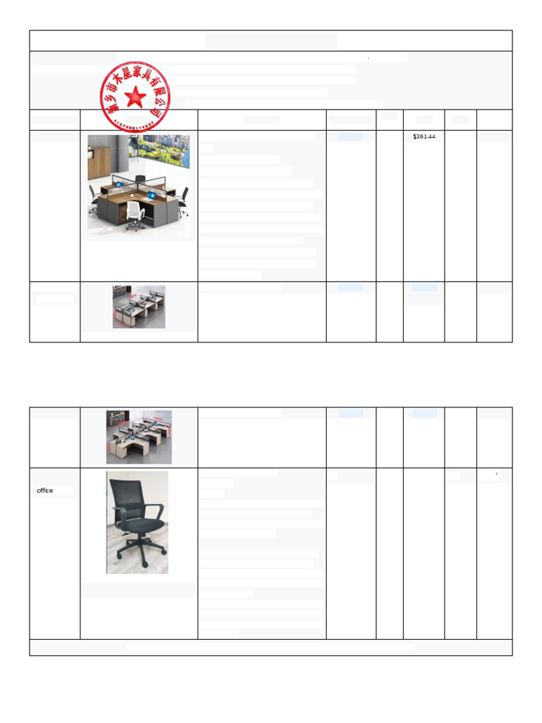 Table Quotation (EXW) (2024-08-26 02 - 37 - 44) | PDF