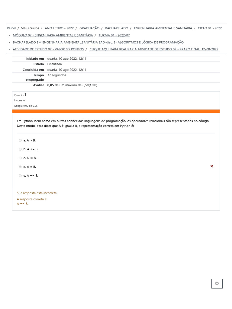 Atividade de Estudo 02 - Prazo Final - 12 - 08 - 2022 - 03 | PDF