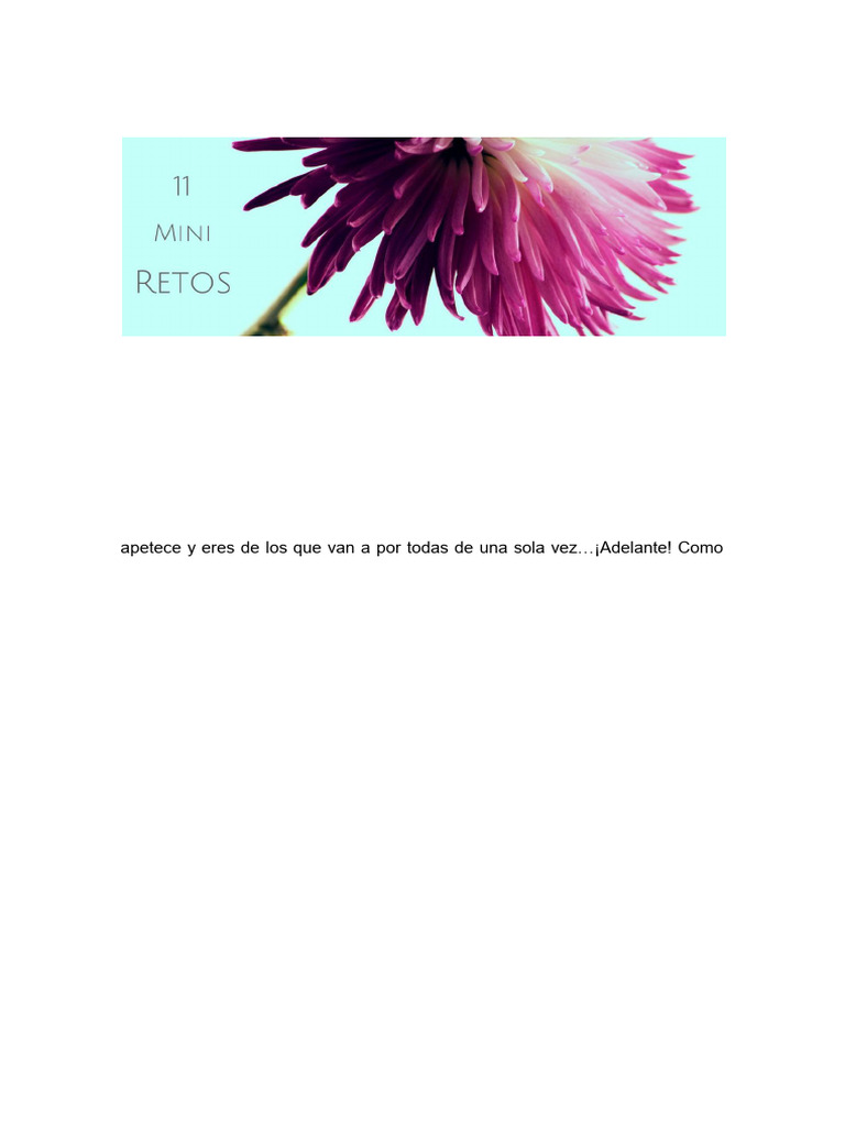 11 Mini Retos para Sentirte Bien Cada Día | PDF