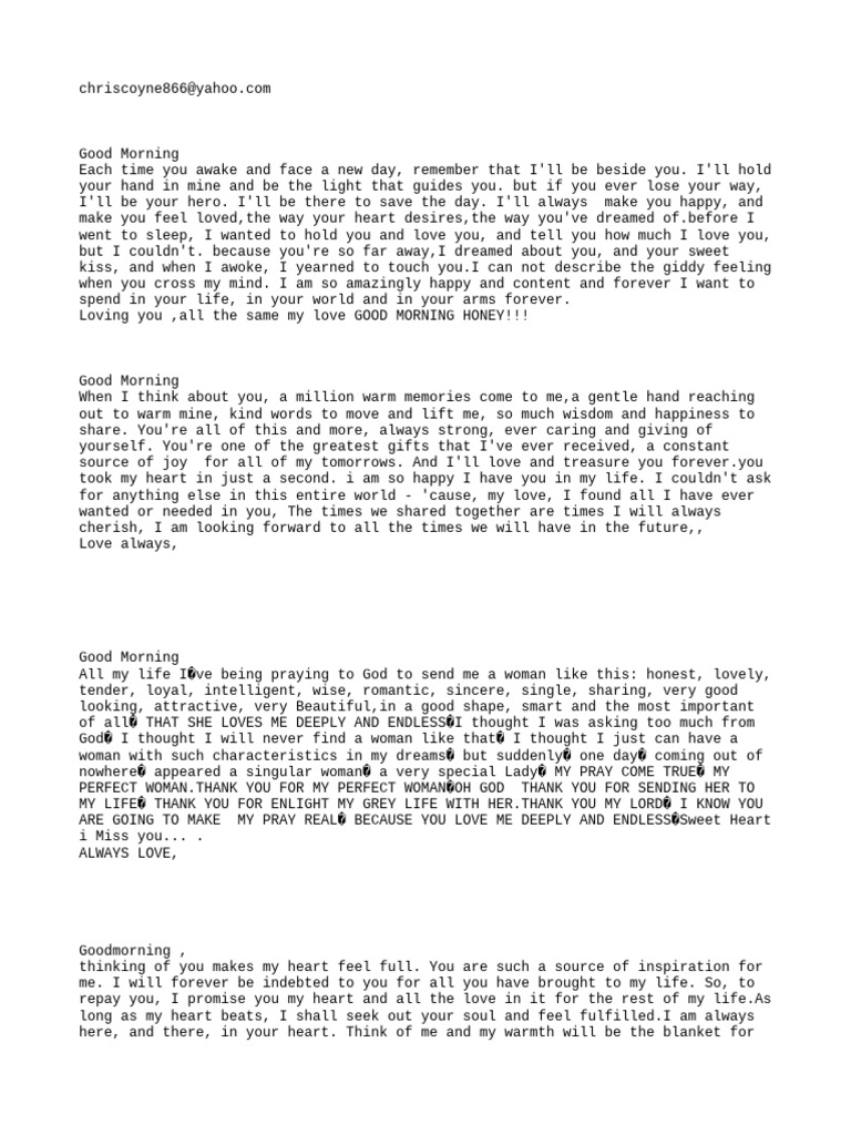 Good Morning Format | PDF