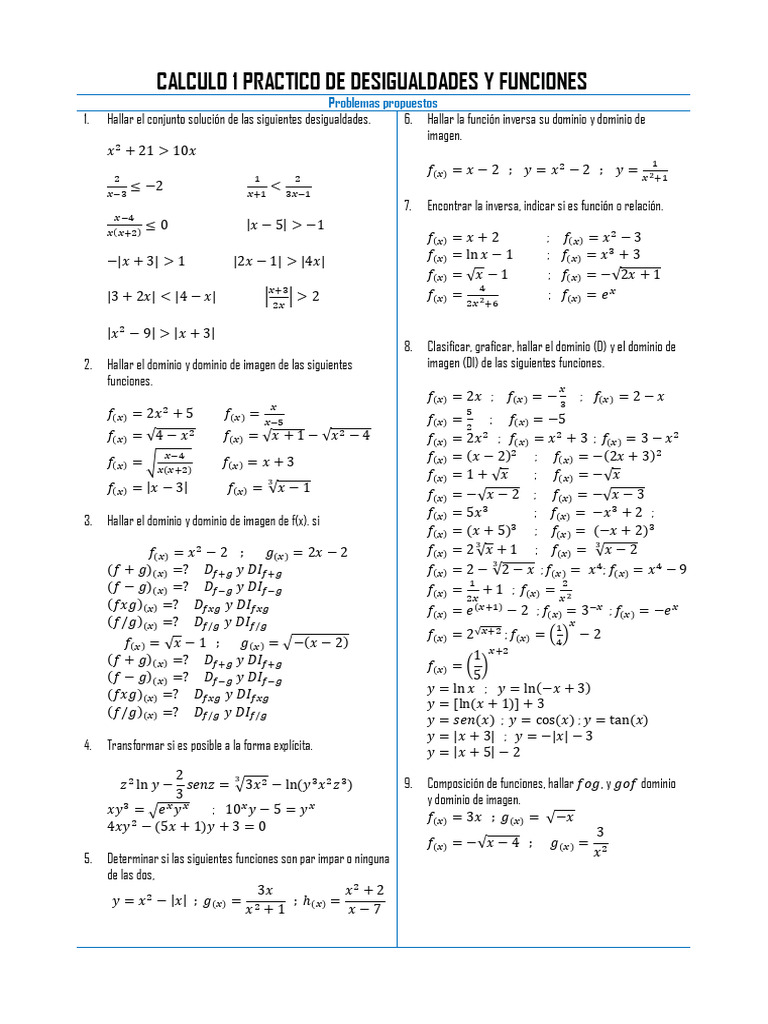 Practico de Funciones. | PDF