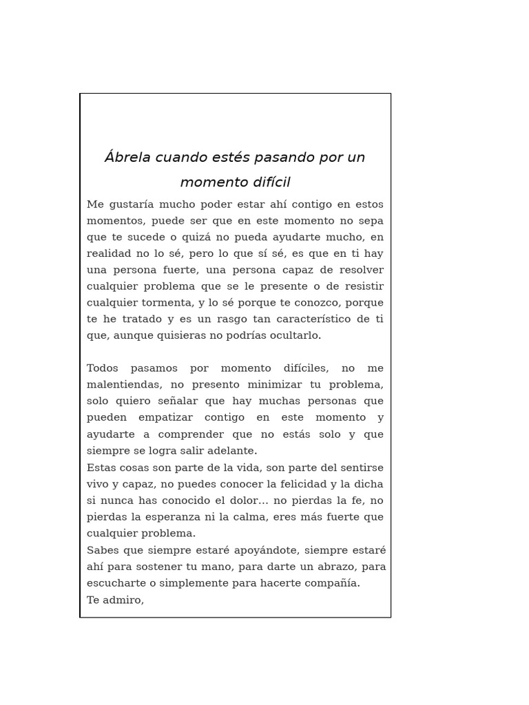 Contenido Del Frasquito de Leeme Cuando Te Sientas | PDF