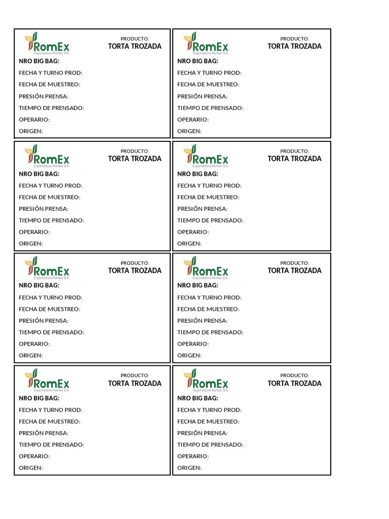 Rotulos de Muestras | PDF