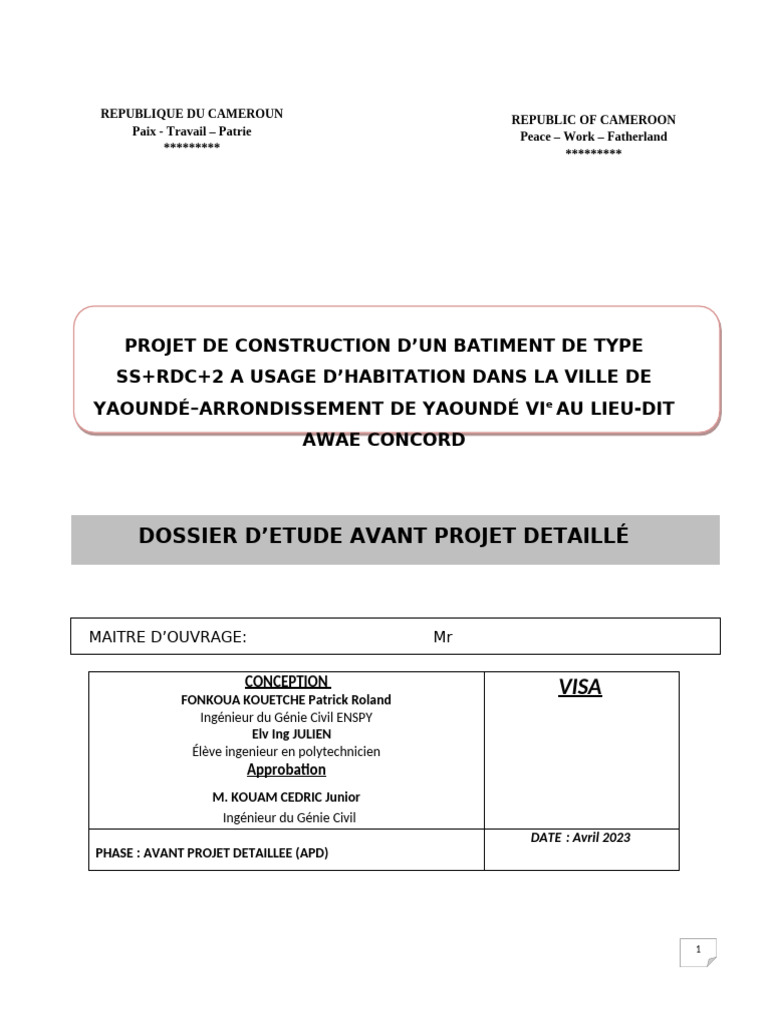 Projet de Construction | PDF