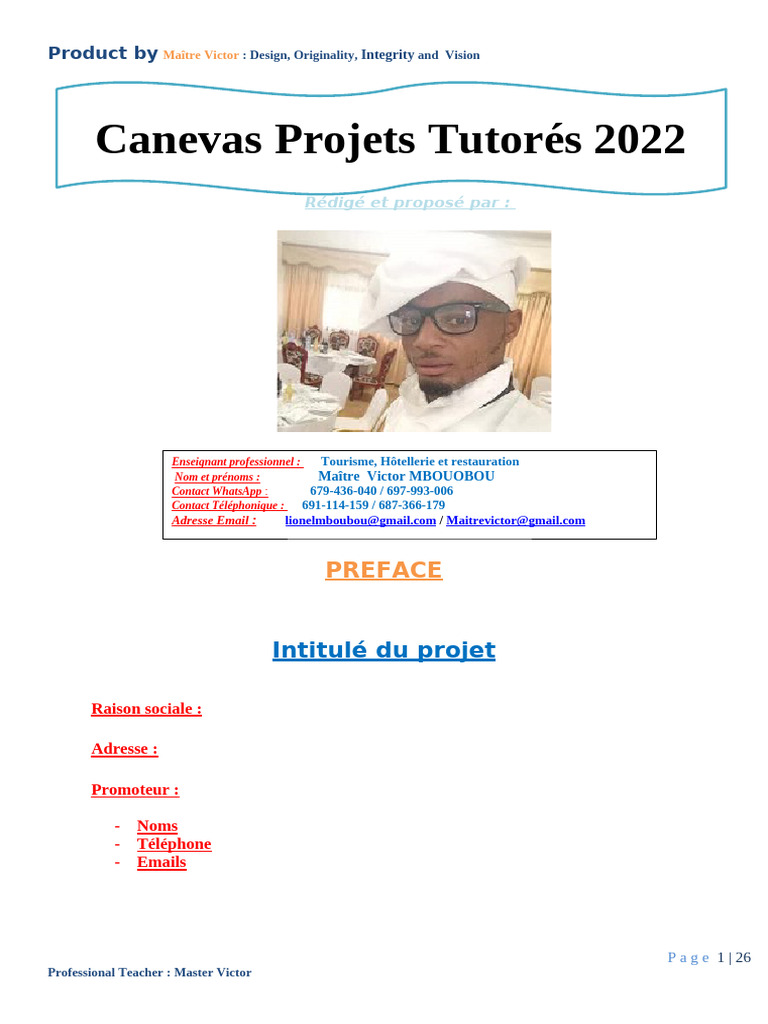Canevas Projet Tutore | PDF