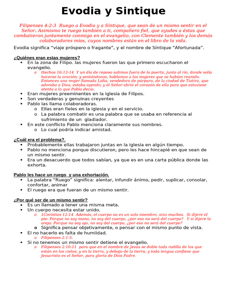 Evodia y Sintique | PDF