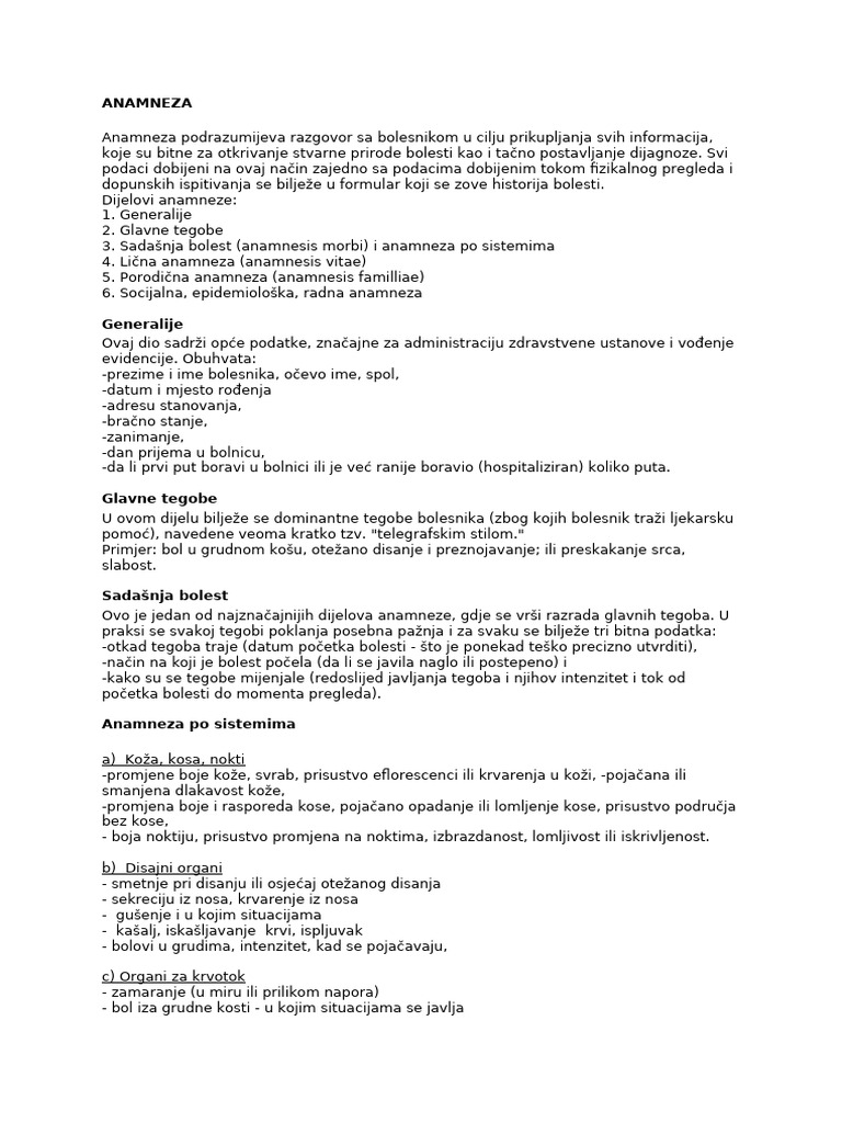 Anamneza | PDF