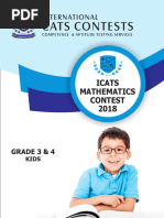 Question Paper ICATS Mathematics Contest 2022 Grade 3 4 | PDF