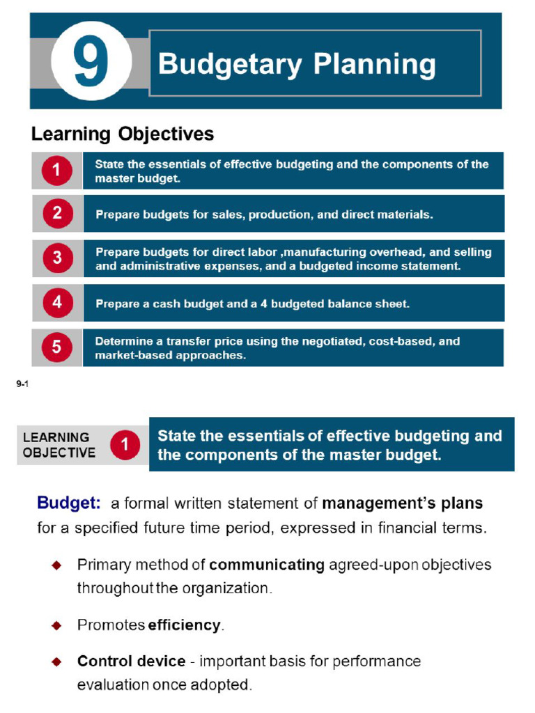 Ch9 Budgetary Planning | PDF