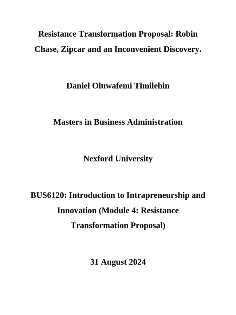 BUS 6120 Module 4 Assignment - Daniel Oluwafemi | PDF