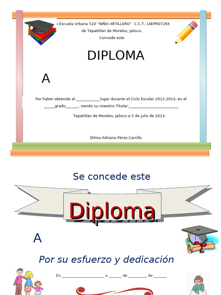 Diplomas de Mejor Promedio | PDF