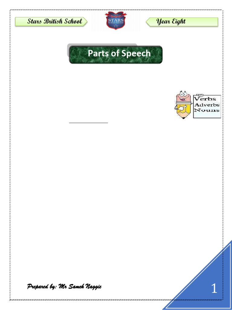 Parts of Speech | PDF