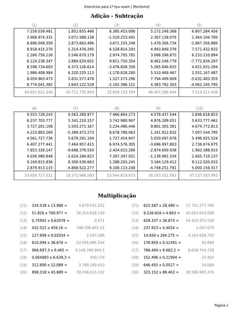 Soroban Exercise84838 | PDF