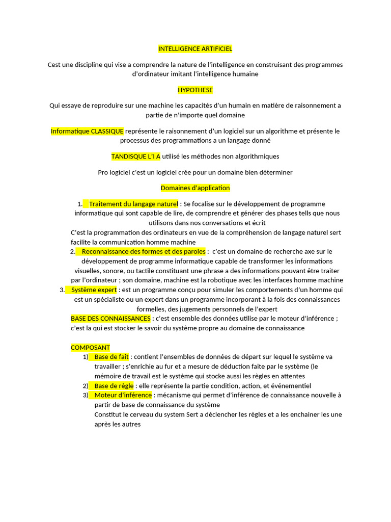 Intelligence Artificiel Pdf
