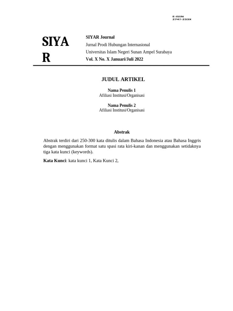 Paper Template SIYAR - Ind-Eng | PDF