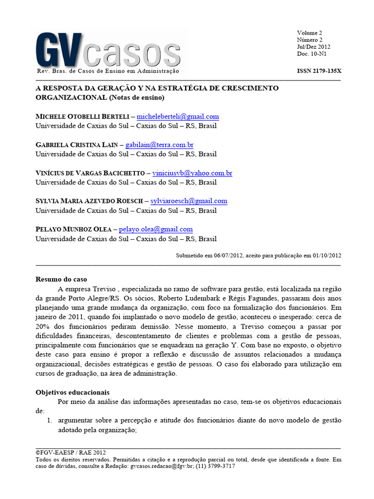 1A. Gerac - A - o Y Na Estrategia de Crescimento - NOTAS | PDF