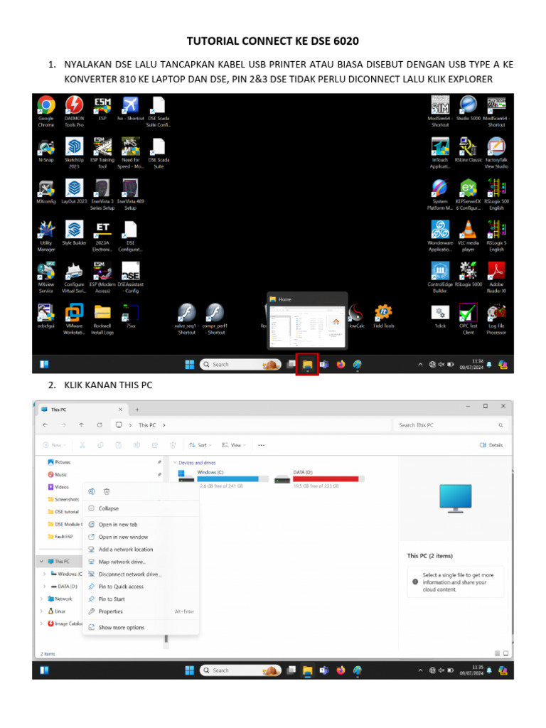 Tutorial Connect Ke Dse 7510 | PDF