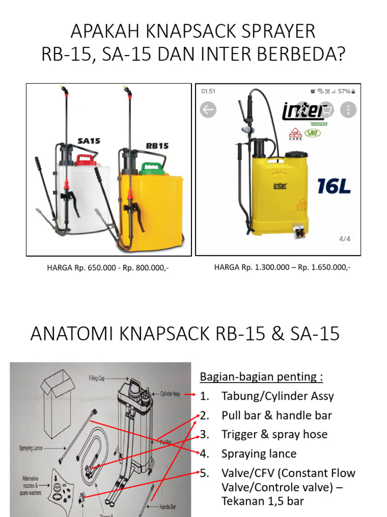 Knapsack Sprayer Sa15 & Inter | PDF