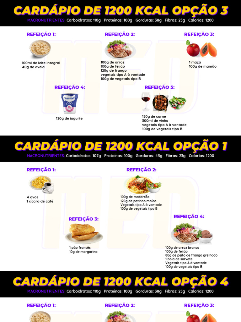 1200kcal - Uso Moderado | PDF