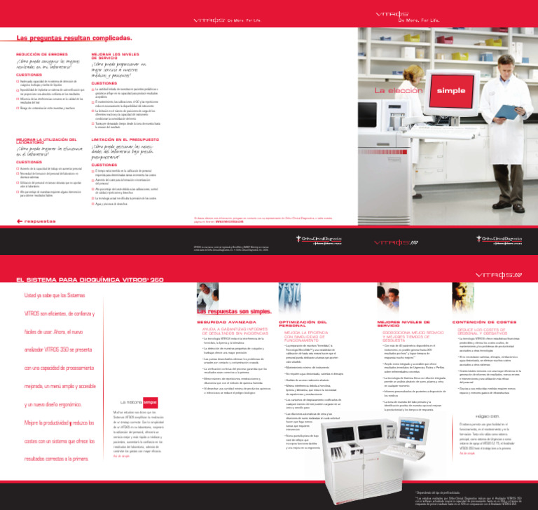 Ortho Vitros 350 | PDF