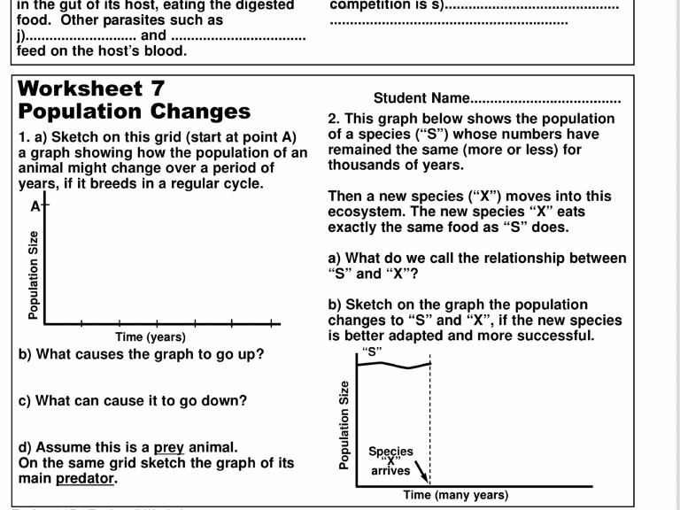 Worksheet of Population Change | PDF