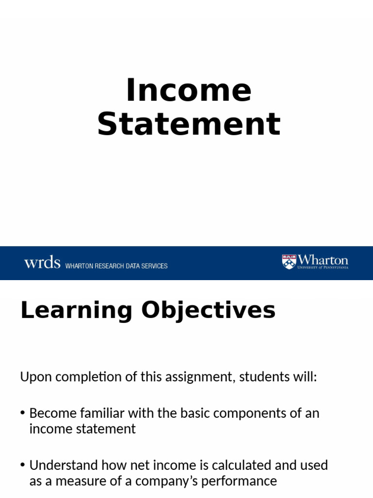 Investmentsaccounting Income Statement Slide Deck | PDF