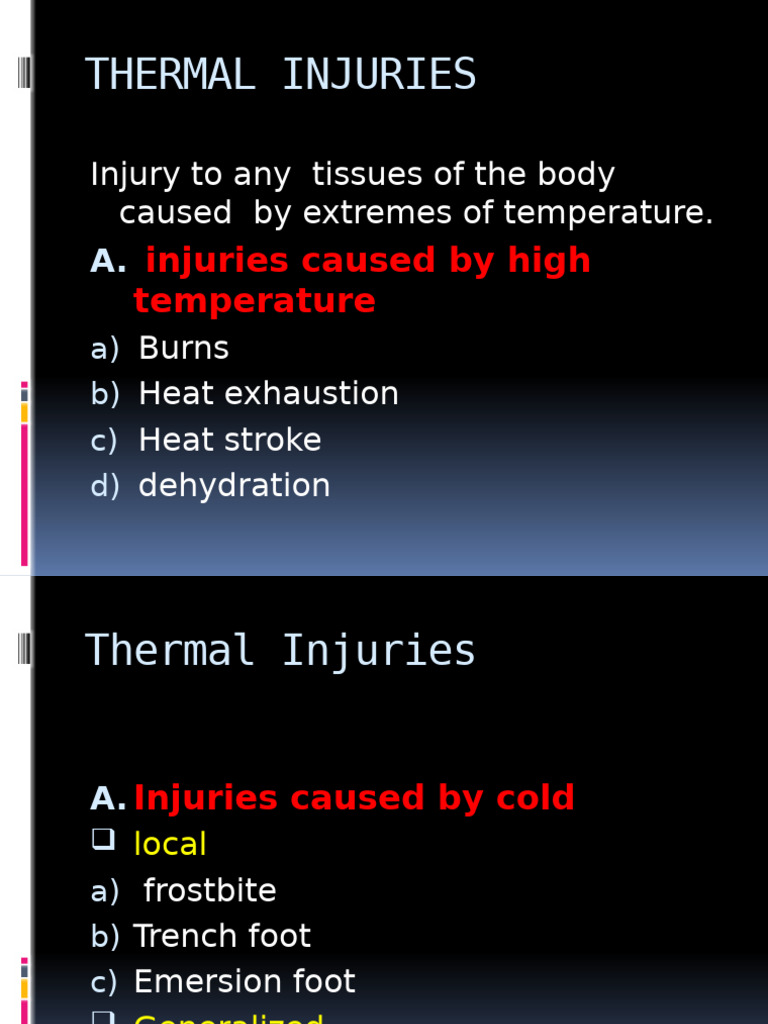 Thermal Injuries | PDF | Burn | Hyperthermia