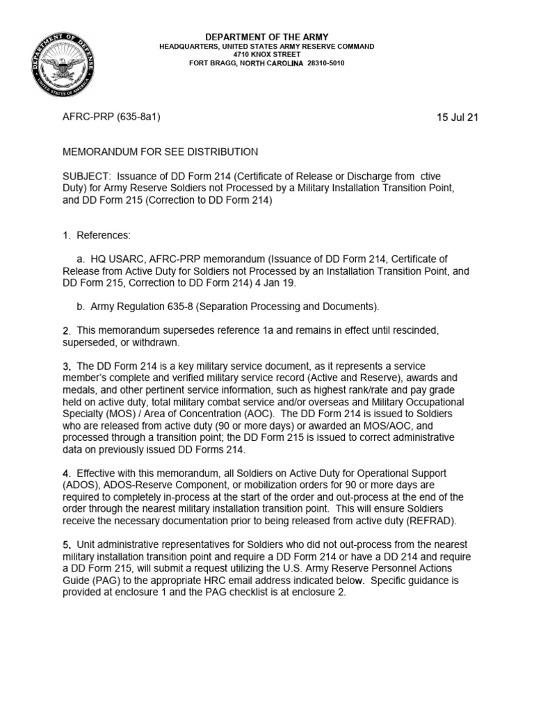 Army Release | PDF | United States Army Reserve | Military Discharge