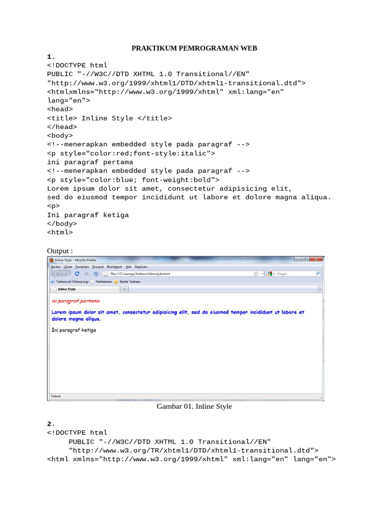 Praktikum Pemrograman Web | PDF