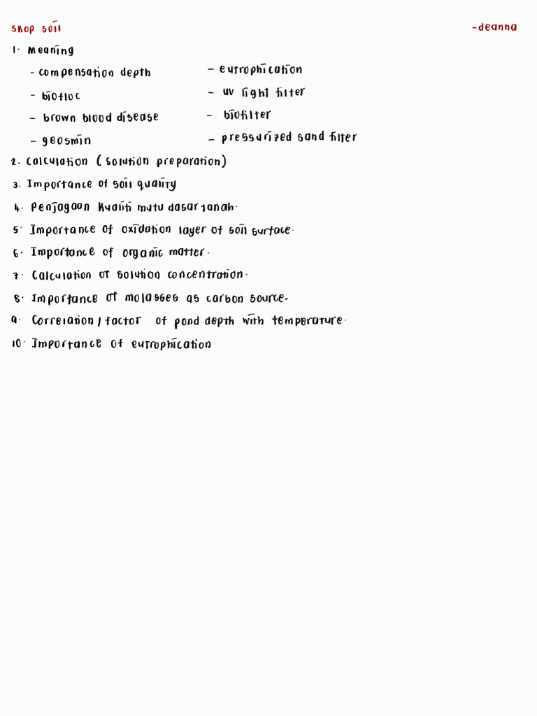 FINAL SOIL - Deanna | PDF