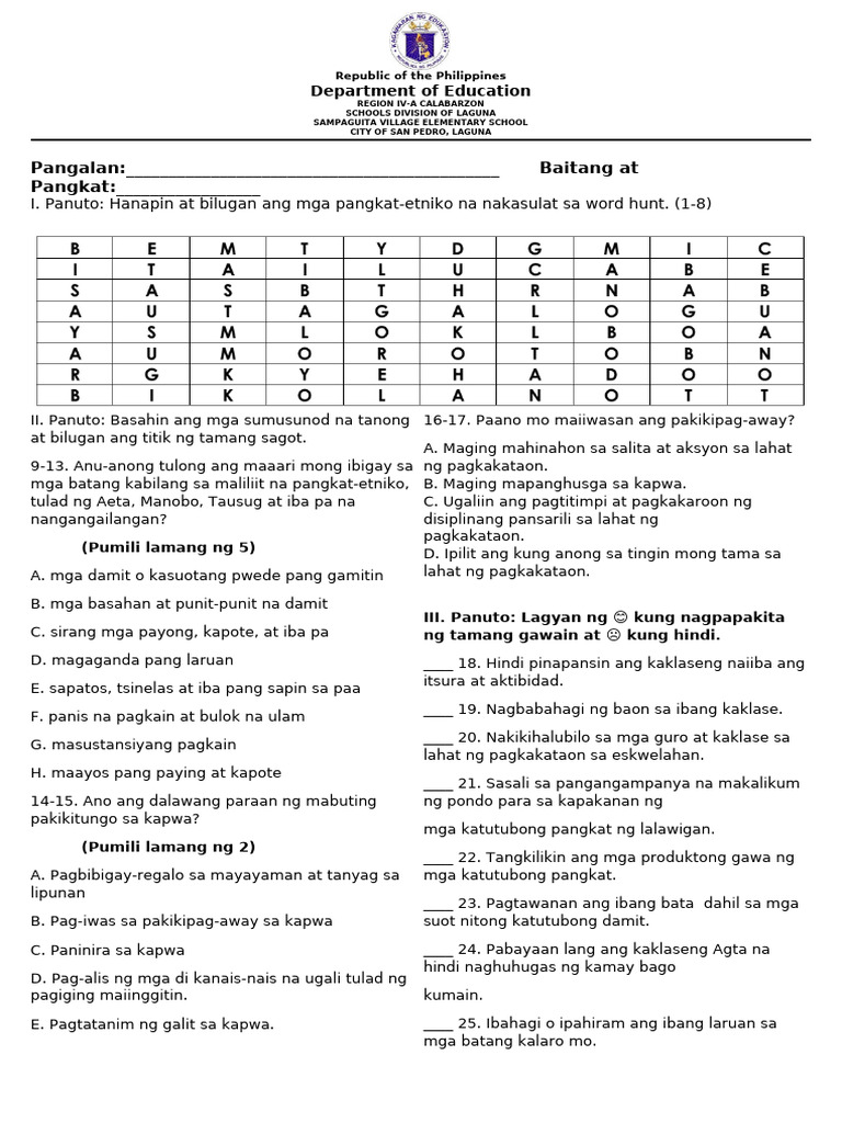 Q3 Ap Summative 4 | PDF