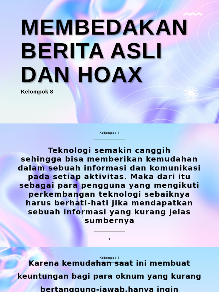 Cara Membedakan Berita Asli Dan Hoax | PDF