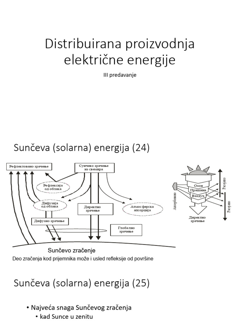 3 - Distribuirana Proizvodnja Elektricne Energije - Solarna E - 2 | PDF