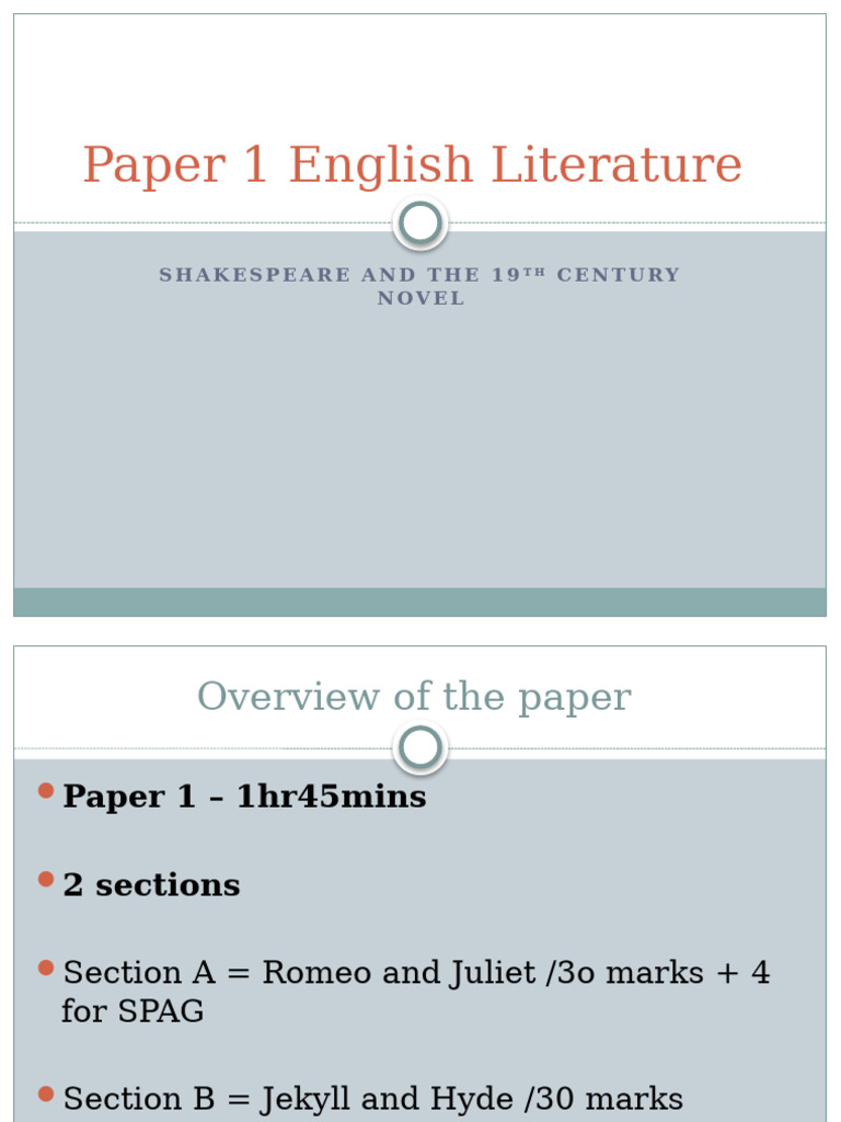 Advice On Answering Eng Lit Paper 1 | PDF