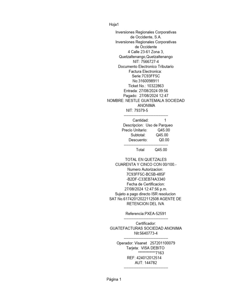 Factura Nestlé | PDF