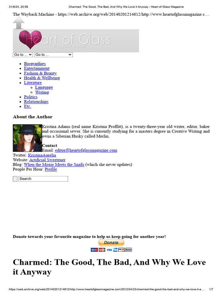 Charmed - The Good, The Bad, and Why We Love It Anyway - Heart of Glass ...