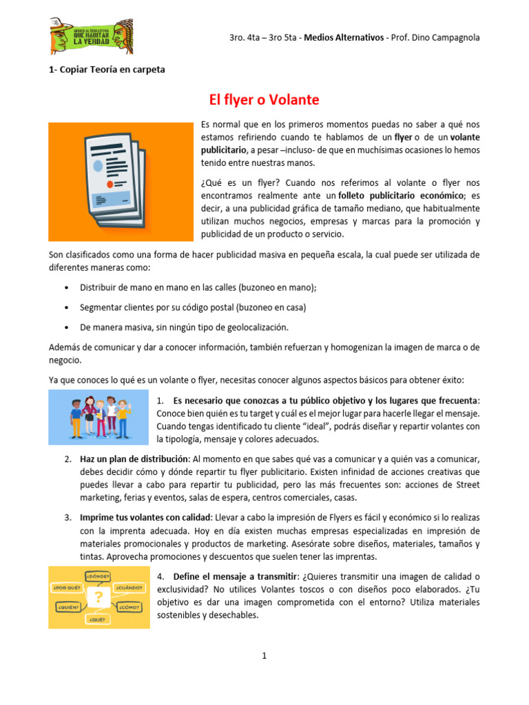 El Flyer o Volante 2 | PDF