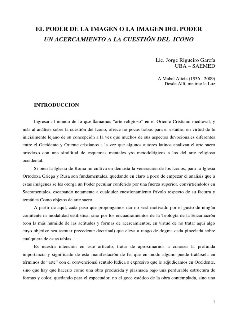 El Poder de La Imagen o La Imagen Del Poder | PDF