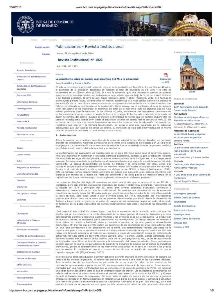 Kornblith en Bcra | PDF
