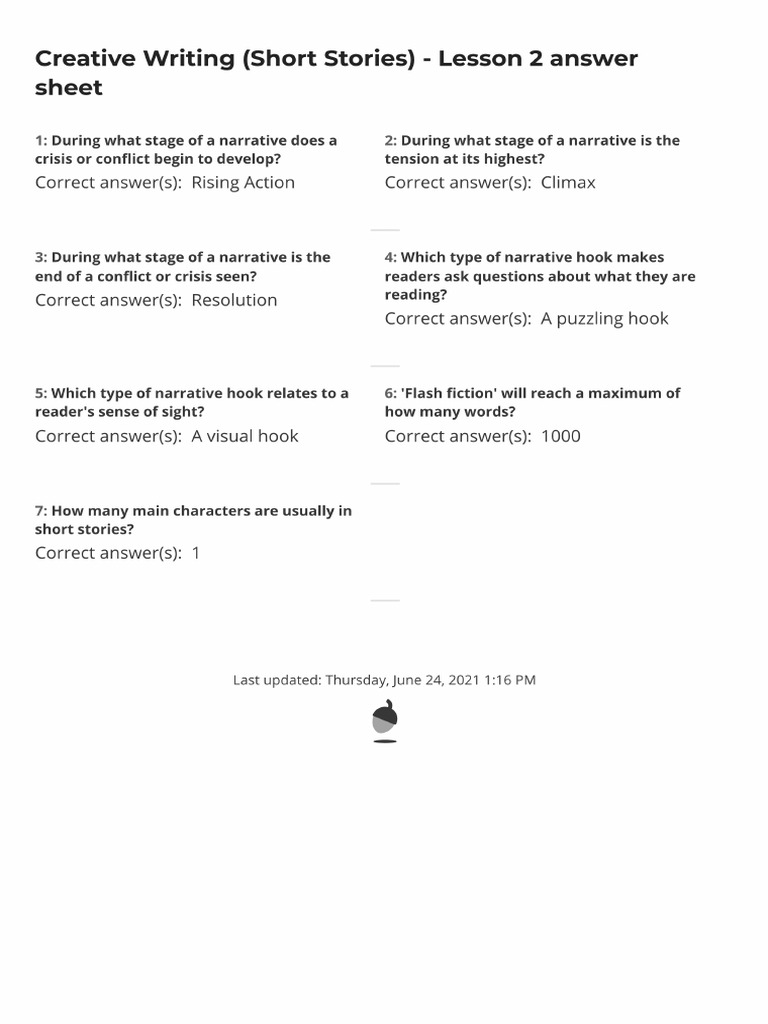 Exit Quiz Answers | PDF
