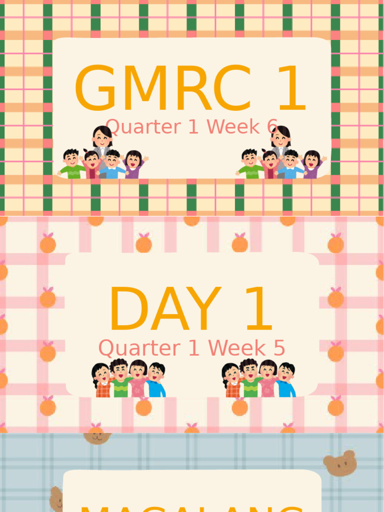 GMRC Quarter 1 Week 6 | PDF