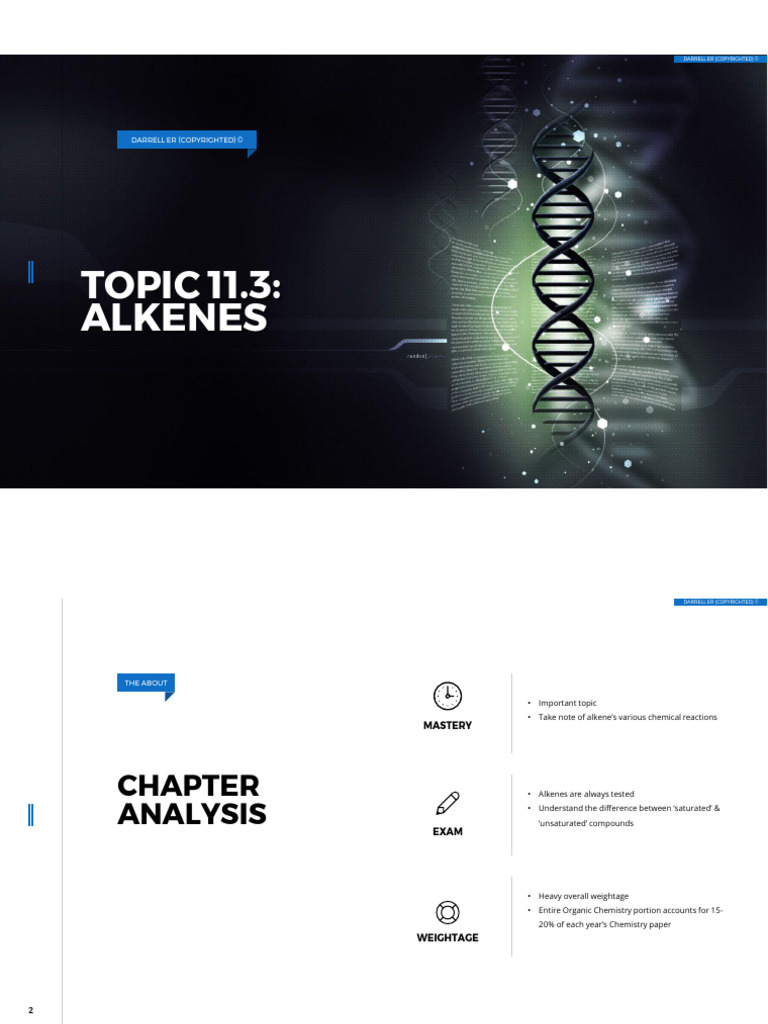 (CHEM) Chapter 11.3 - Alkenes | PDF