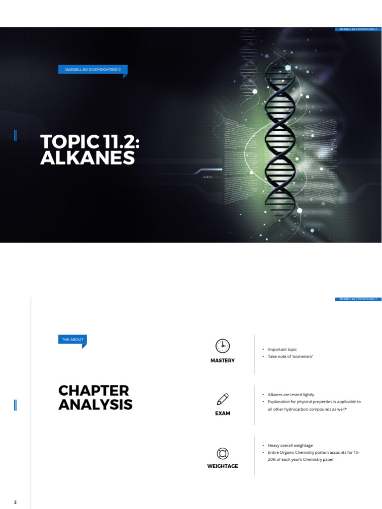 (CHEM) Chapter 11.2 - Alkanes | PDF