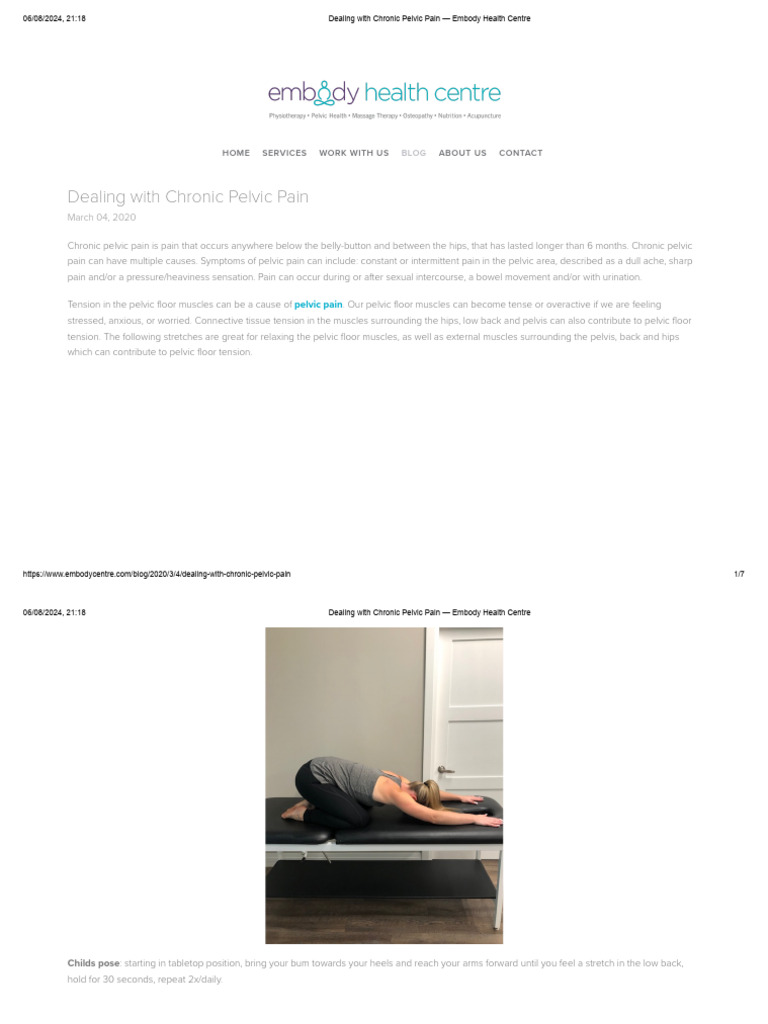 Obturator Stretch Dealing With Chronic Pelvic Pain - Embody Health ...