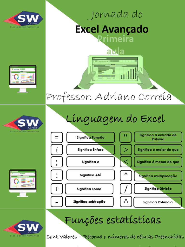 Aula 1 Excel Avançado Pdf
